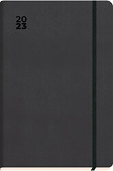 Ημερολογιο Ημερησιο 2023 Με Λαστιχο Elegant Soft 16.5 X 23.8 Μαυρο ...