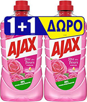 Υγρο Καθαριστικο Ajax Fete Des Fleurs Ροδο Της Αυγης 1lt 1+1 Δωρο ...