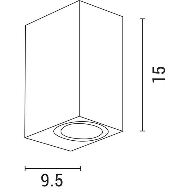 Eurolamp Array Απλικα Τοιχου Up-down Τετραγωνη Gu10 Ip54 Μαυρη 145 ...