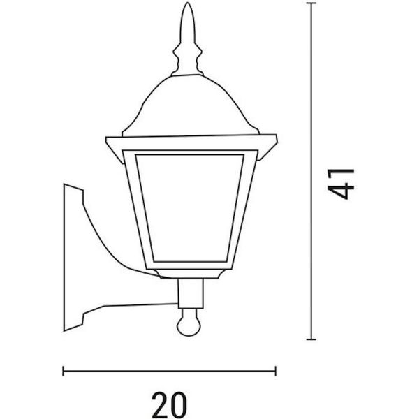 Eurolamp Array Απλικα Τοιχου Αλουμινιου Τετραγωνη Μαυρη E27 154-55101 ...