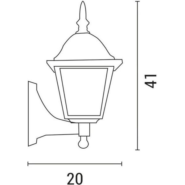 Eurolamp Array Απλικα Τοιχου Αλουμινιου Τετραγωνη Μπρονζε E27 154-55103 ...