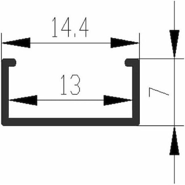Geyer Προφιλ Αλουμινιου Al018 Για Led Εως 10mm - Λαμπες (ANA.GYR1023)