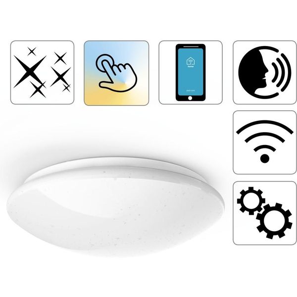 Led Φωτιστικο Οροφης Hama "glitter" Wlan Φ30 Cm Hama-176604 - Φωτιστικα ...