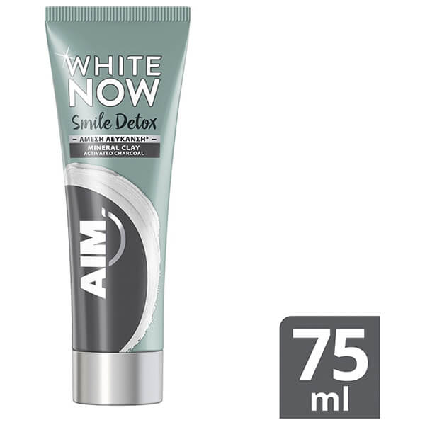 Οδοντοκρεμα Aim White Now Detox Char 75ml - Οδοντοκρεμες (ANA.PRC1286)