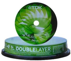 Tdk Dvd+r Dual Layer 8x 8.5gb Cakebox 10pcs - Οπτικοι δισκοι (ANA.TDK0038)