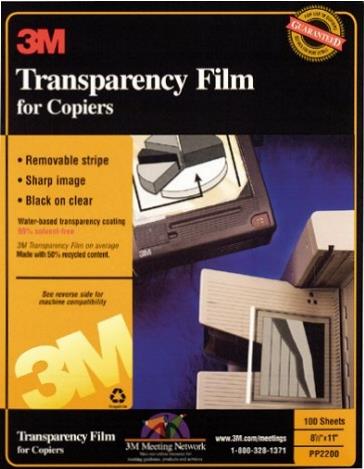 3m Transparency Film A4 For Plain Paper Copiers Removable Stripe 100 ...