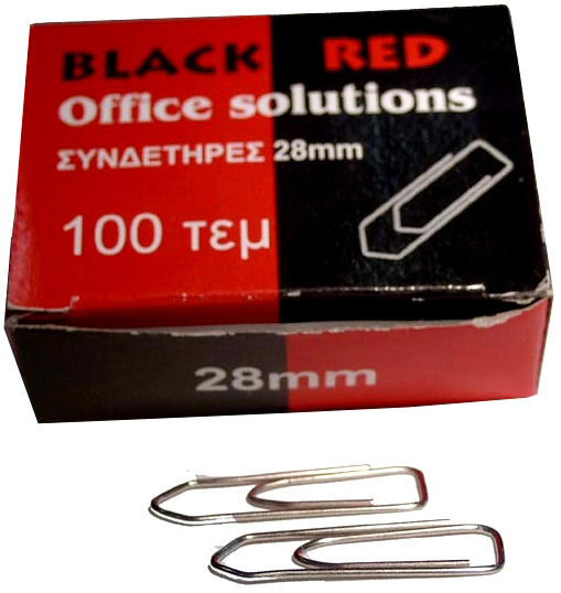 Συνδετηρες Black Red Νικελ 28μμ 100 Τεμ. - Συνδετηρες (ANA.BKR00907)