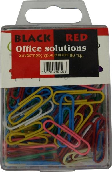 Συνδετηρες Black Red Χρωματιστοι 28μμ 100 Τεμ. - Συνδετηρες (ANA.BKR00921)