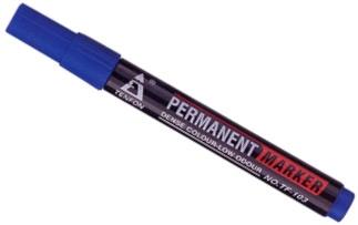Ανεξιτηλος Μαρκαδορος Tenfon Μπλε Χρωμα 12 Pack - Marker (ANA.BKR02214)