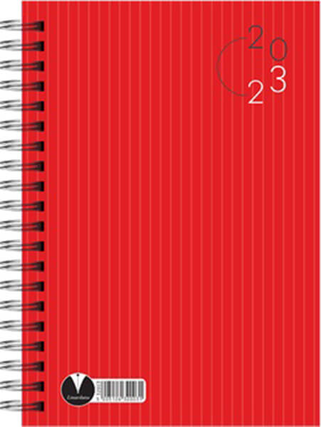 Ημερολογιο Ημερησιο 2023 Array Spiral Classic 17x24 Κοκκινο ...