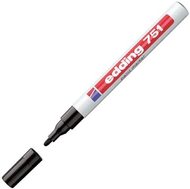 Ανεξιτηλος Μαρκαδορος Edding 751 Μαυρο Χρωμα - Marker (ANA.EDD0505)