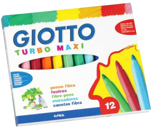 Μαρκαδοροι Giotto Χοντροι 12 Χρωματα - Μαρκαδοροι ζωγραφικης (ANA.GIO00006)