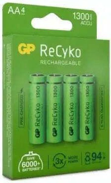 Rechargeable Battery Gp R6 Aa 130aahc-eb4 1300mah Nimh 4τμχ - Μπαταριες ...