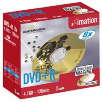 Imation Dvd+r 4,7gb 120min 16x Lightscribe V1.2 Jewelcase 5pcs ...