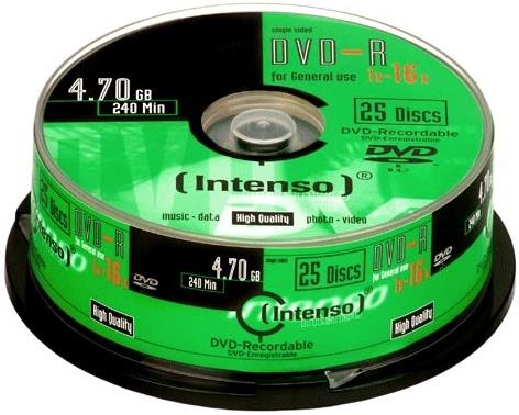 Intenso Dvd-r 16x 4,7gb 120min 25pcs - Οπτικοι δισκοι (ANA.INT0203)