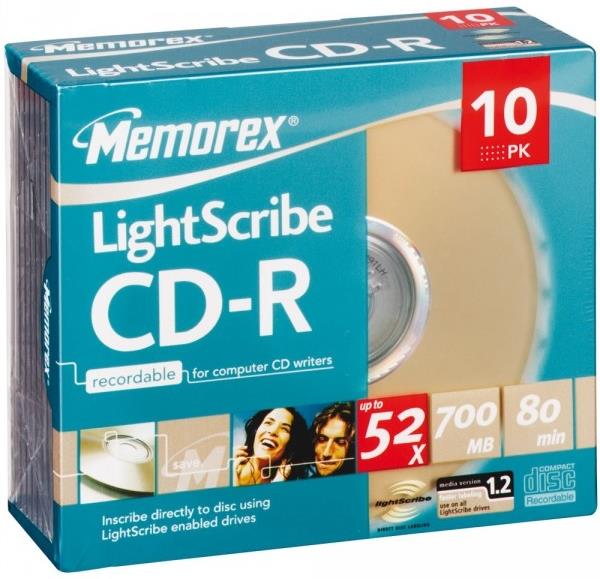 Memorex Cd-r 80 52x Lightscribe Slim Case 10pcs - Οπτικοι δισκοι (ANA ...