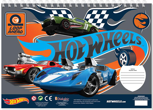 Μπλοκ Ζωγραφ Hot Wheels 02 23x33 40φυλ Αυτοκ-στενσιλ - Μπλοκ ζωγραφικης ...