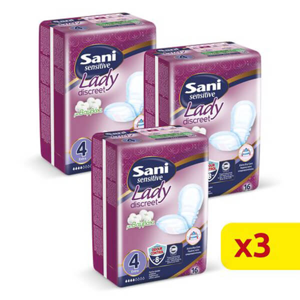 Σερβιετες Ακρατειας Sani Lady Sensitive Extra 16 Tem 4τμχ - Πανες ...