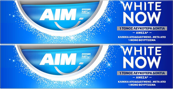 Οδοντοκρεμα Aim White Now 75ml 2τεμ - Οδοντοκρεμες (ANA.PRC1627)