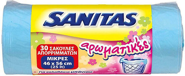 Sanitas Σακουλες Απορριματων Wc Αρωμ Small 30τ - Προιοντα καθαρισμου ...