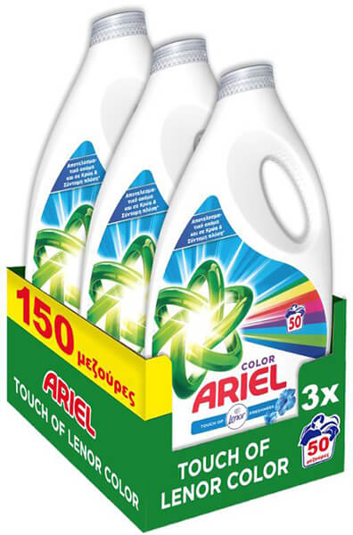 Υγρο Απορρυπαντικο Ρουχων Ariel Tol Color 50mez 3τεμ - Προιοντα ...