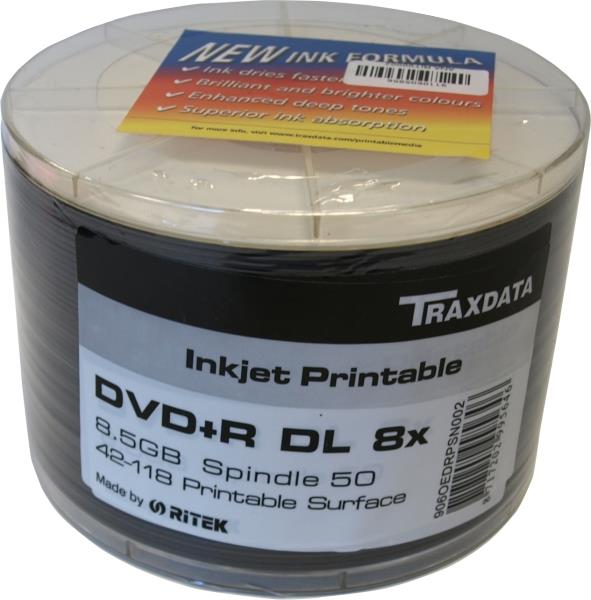 Ritek Dvd+r Dual Layer 8x 8.5gb / 240min Printable Cakebox 50pcs - Οπτικοι δισκοι (ANA.RIT00002)