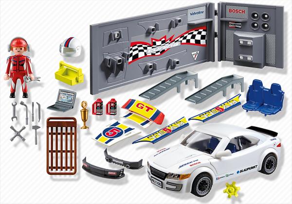 Playmobil 4365 Car Repair Shop And Race Car With Headlights-αγωνιστικο ...