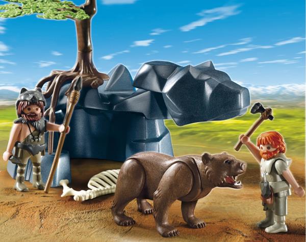 Playmobil 5103 Bear With Cavemen-ανθρωποι Των Σπηλαιων Και Αρκουδα ...