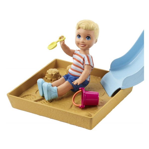 Mattel Barbie Skipper Babysitters - Boy Doll And Slide Playset (fxg96 ...