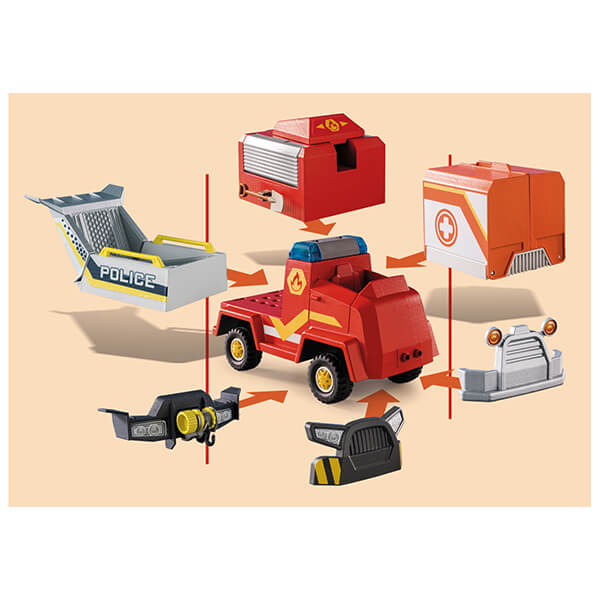 Playmobil 70914 D.o.c. - Οχημα Πυροσβεστικης Με Κανονι Νερου ...