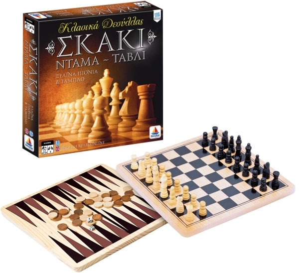 Σκακι - Νταμα - Ταβλι (29x29cm) - Travel games (EPI.11383)