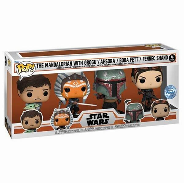 Disney 4-pack: Star Wars - The Mandalorian With Grogu / Ashoka / Boba ...
