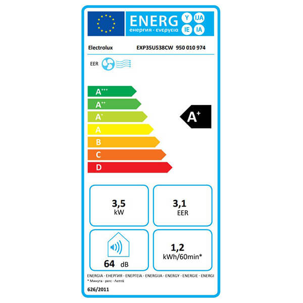 Φορητο Κλιματιστικο Ψυξης 12000btu Electrolux Exp35u538cw Λευκο ...