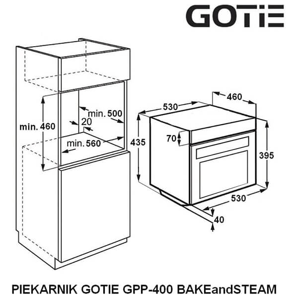 Ηλεκτρικος Φουρνος Ατμου Gotie Gpp-400 - Φουρνακια-κουζινακια (HAP.131902)