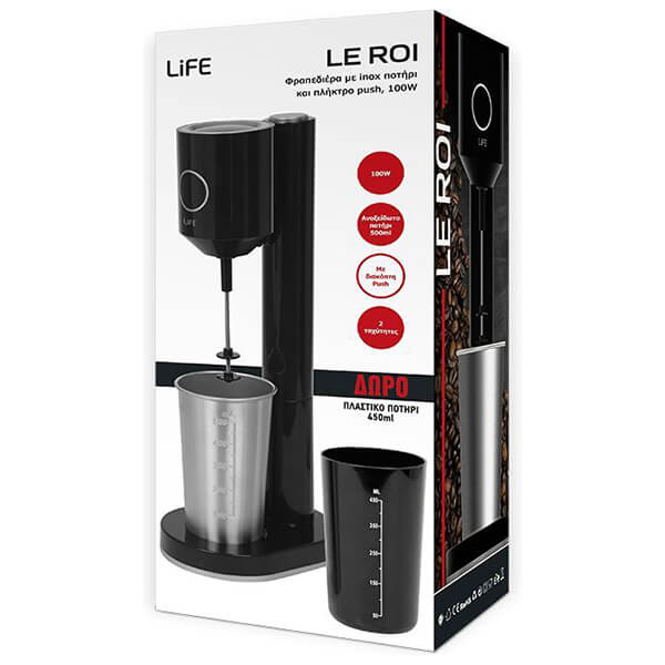 Συσκευη Φραπε/αφρογαλα 100w Life Le Roi - Συσκευες φραπε (HAP.156535)