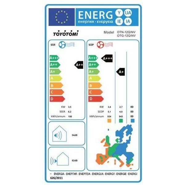 Air Condition Toyotomi Ora Otn/otg-12qinv 12000btu Ιονιστης Wifi - Κλιματιστικα (HAP.172000)