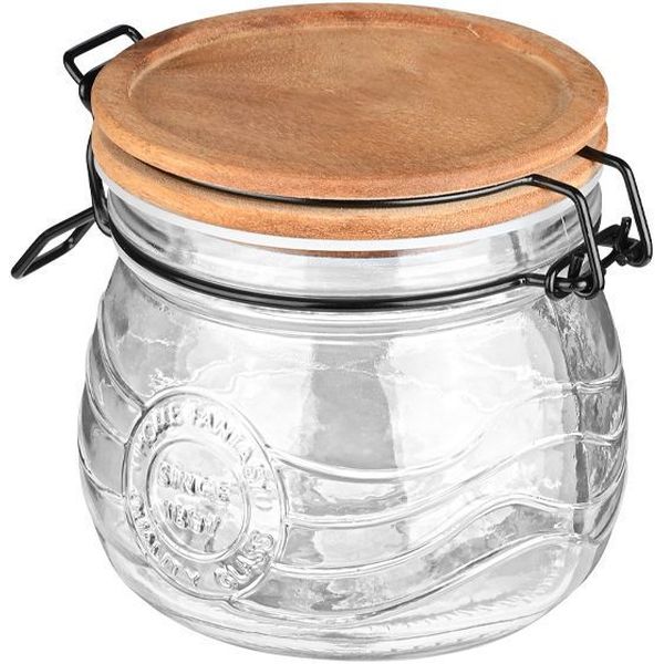 Estia Δοχειο Αποθηκευσης Acacia Γυαλινο 500ml Με Κλιπ Καπακι 01-23881 ...