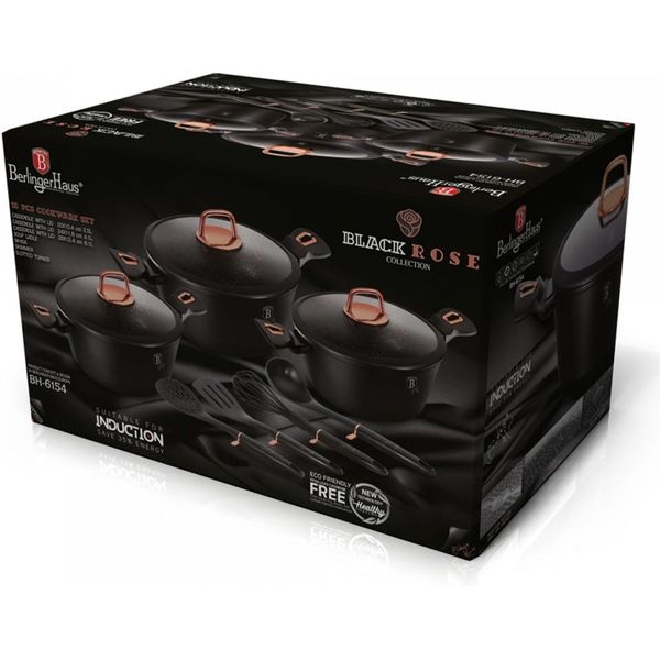 Berlinger Haus Σετ Μαγειρικα Σκευη 10τμχblack Rose Collection Bh-6154 ...