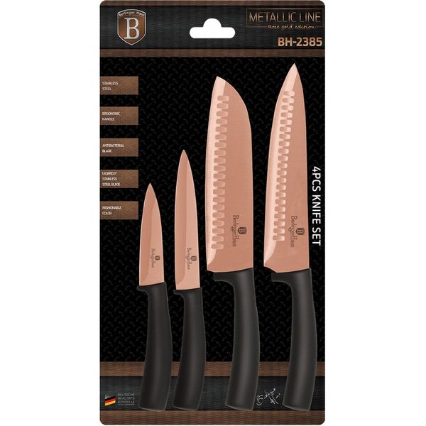 Berlinger Haus Σετ Μαχαιρια 4τμχ Inox Rose Gold Edition Bh-2385 - Home ...