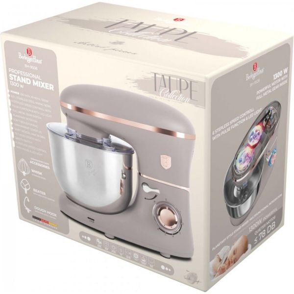 Berlinger Haus Επιτραπεζιο Μιξερ - Κουζινομηχανη 6l Inox 1300w Taupe ...