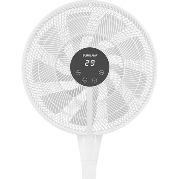 Eurolamp Ανεμιστηρας Με Ορθοστατη Dc Φ40 25w Λευκος Με Κοντρολ 300 ...