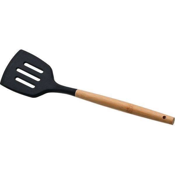 Estia Σπατουλα Τρυπητη Bamboo Essentials Σιλικονης Μαυρη 01-14636 ...