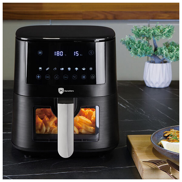 Φριτεζα Αερος 4,4lt Homevero Hv-af4.4 1400w Με Ψηφιακo Ελεγχο ...