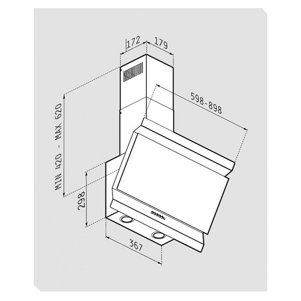 Απορροφητηρας Pyramis Eleganto 90cm - Απορροφητηρες (HAP.708602)