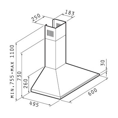 Απορροφητηρας Pyramis Καμιναδα Τετραγωνη Plus 60cm - Απορροφητηρες (HAP ...