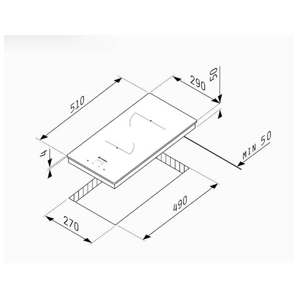 Εντοιχιζομενη Εστια Domino Pyramis Phc31210fmb - Εστιες (HAP.708859)
