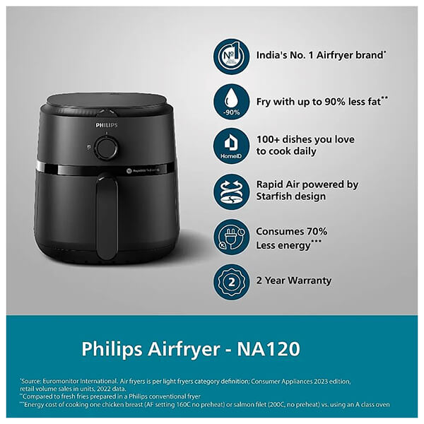 Φριτεζα Αερος 6.2lt Philips Na130/00 1700w - Φριτεζες (HAP.710176)