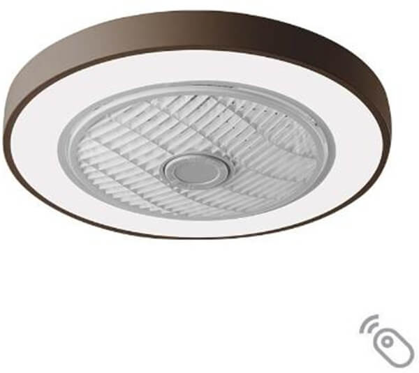 Ανεμιστηρας Μπλαφονιερα Lineme 02-00166 12'' Led 35w Marin Καφε Με ...