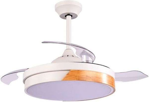 Eurolamp Ανεμιστηρας Οροφης Λευκος Με Ανοιγο/νες Φτερωτες Φ107 Ηχειο Bt ...