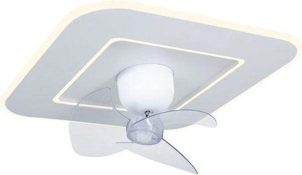 Eurolamp Ανεμιστηρας Πλαφονιερα Οροφης Λευκος Με Ξυλο Φ50 Dc 15w Led ...
